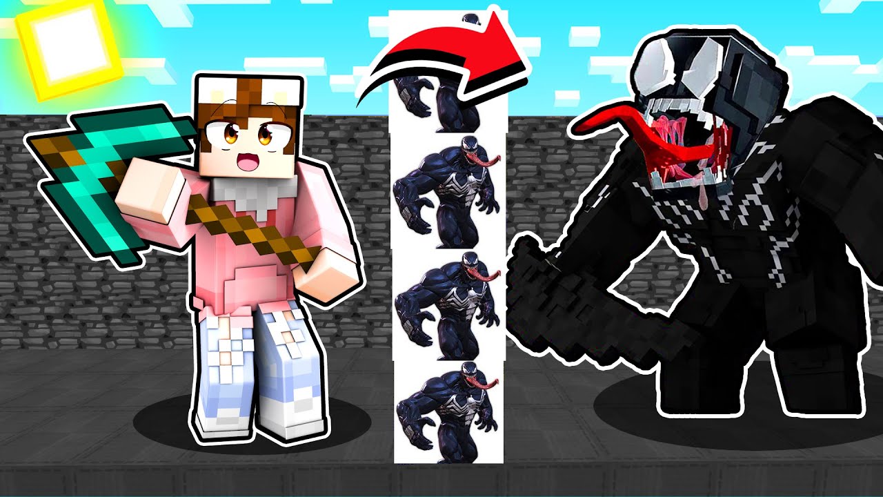 SCAVO 100 STRATI DI VENOM SU MINECRAFT ! - YouTube