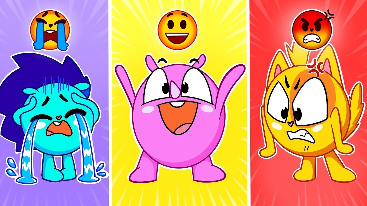 My Emotions Control Me! 😭 😆 😡 Funniest Cartoon For Kids By 4 Friends 😻 ...