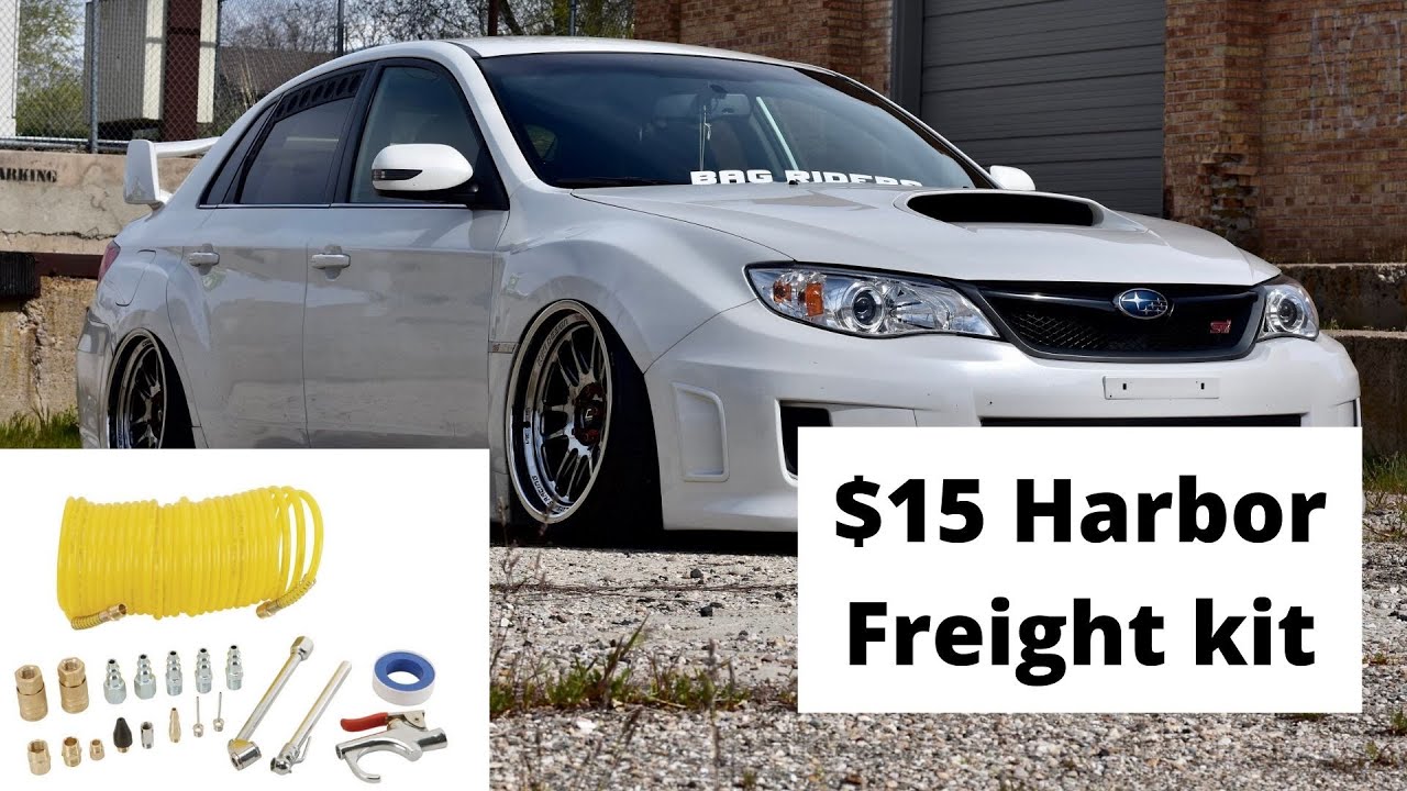 Harbor Freight Air Compressor Starter Kit on Air Ride Setup. - YouTube