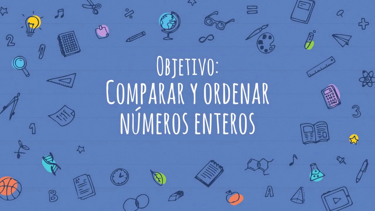 Matemáticas: Comparar y ordenar números enteros. - YouTube