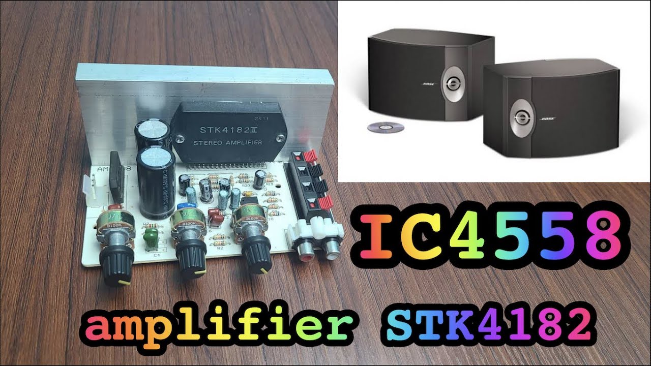 amplifier hifi2.0 audio STK4182 IC4558 DIY creative thinking - YouTube