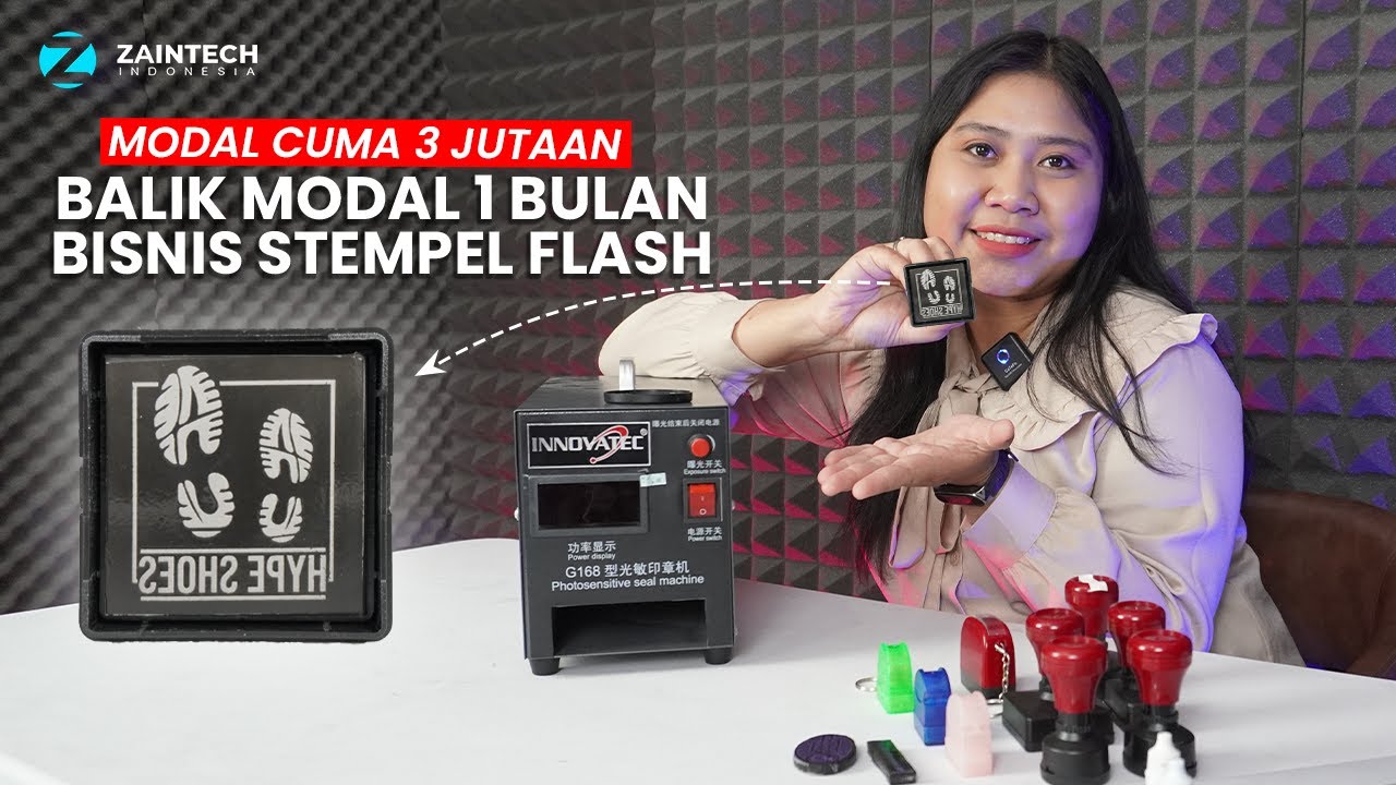 MODAL 3 JUTAAN BALIK MODAL 1 BULAN DARI BISNIS STEMPEL FLASH - YouTube