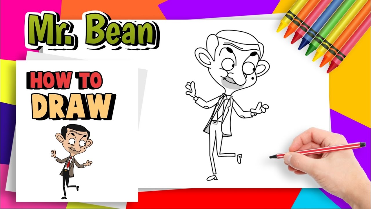 How to Draw Mr. BEAN ||Step By Step Tutorial | Azkerb - YouTube