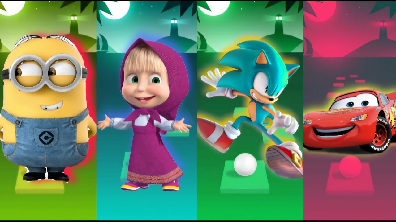 Minions🆚Masha🆚Sonic🆚McQueen| Top tiles Hop#4 - YouTube