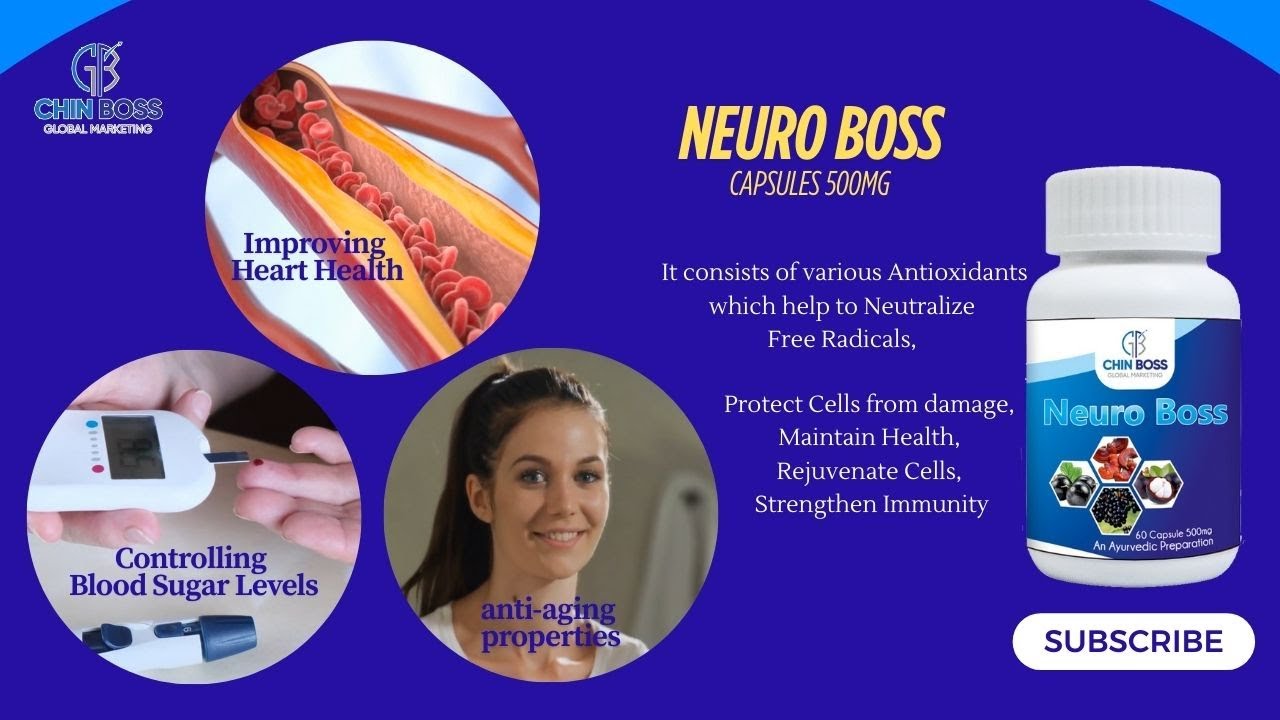 Neuro Boss 500mg Capsules Natural Detox, Brain & Heart Health, Liver ...