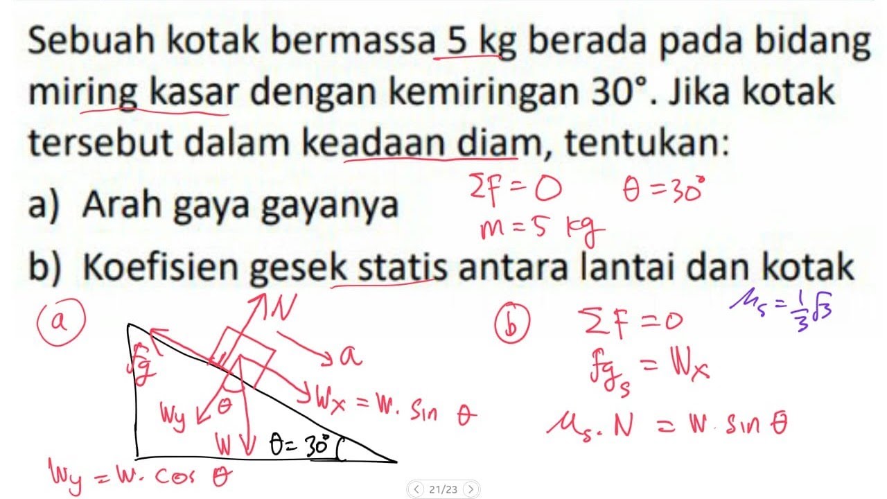 Rumus Gaya Gesek beserta 3 Contoh Soal