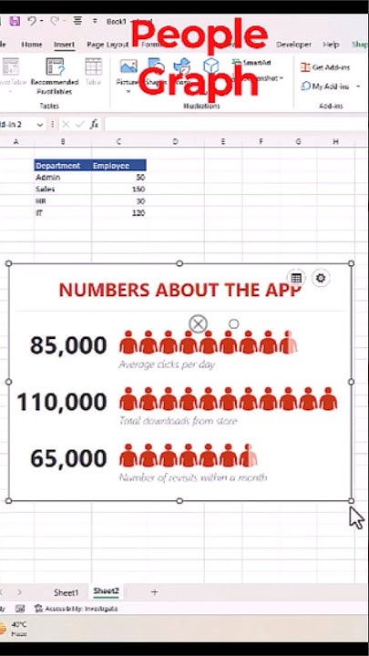 How to add people graph in ms excel #excel #microsoftoffice365 #msexcel #graph - YouTube