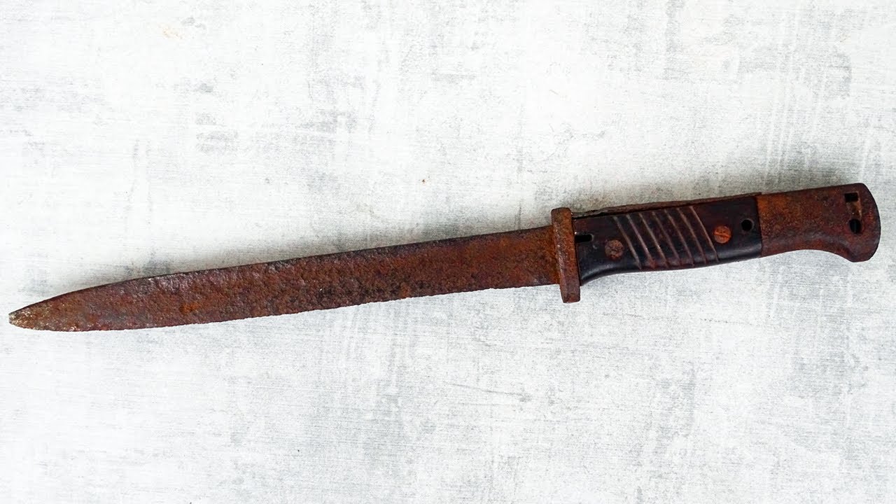 Restoration Old Rusty BAYONET K98 - YouTube
