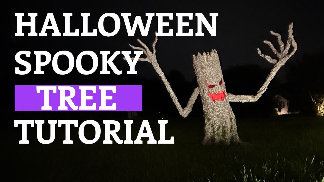 Haunted Halloween Tree TUTORIAL - YouTube
