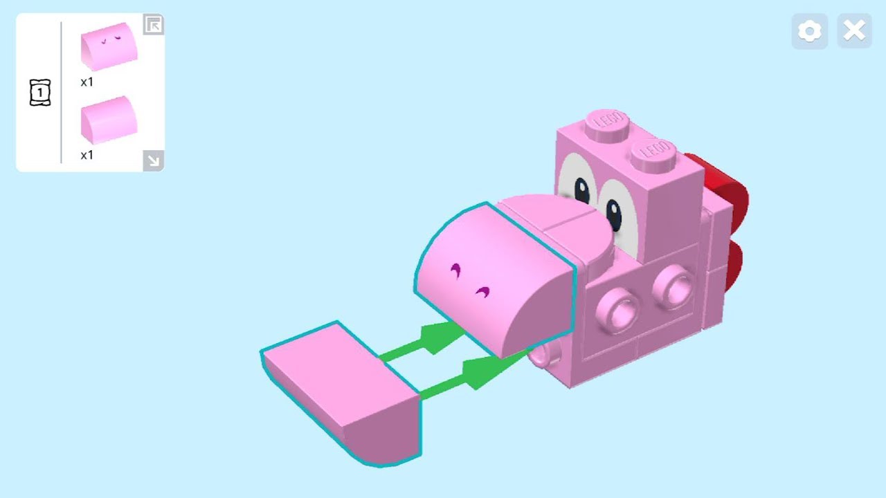 Pink Yoshi LEGO Instructions | LEGO Super Mario - YouTube