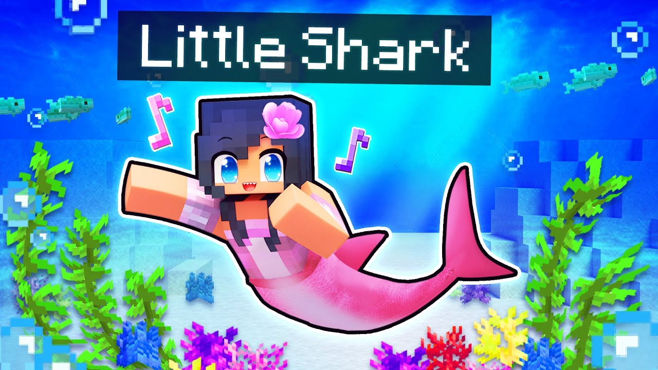 Playing as Little SHARK Girl in Minecraft! - YouTube