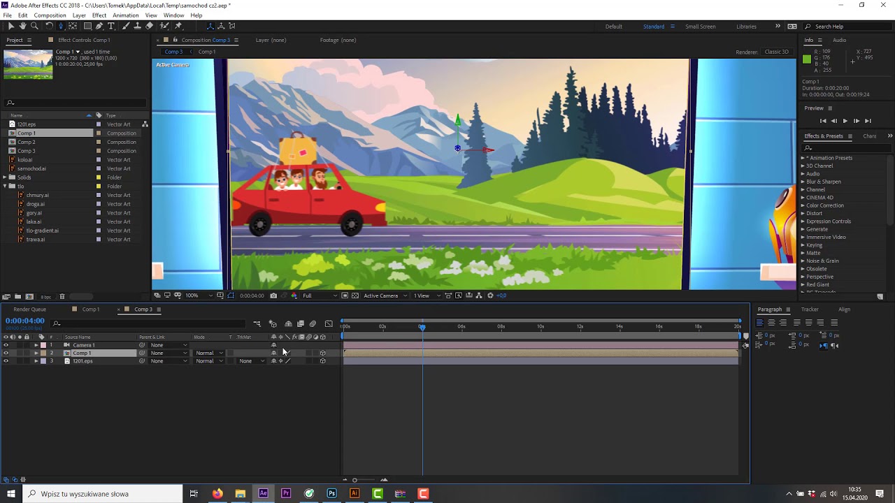 animacja - pokójj i dwie kamery - YouTube