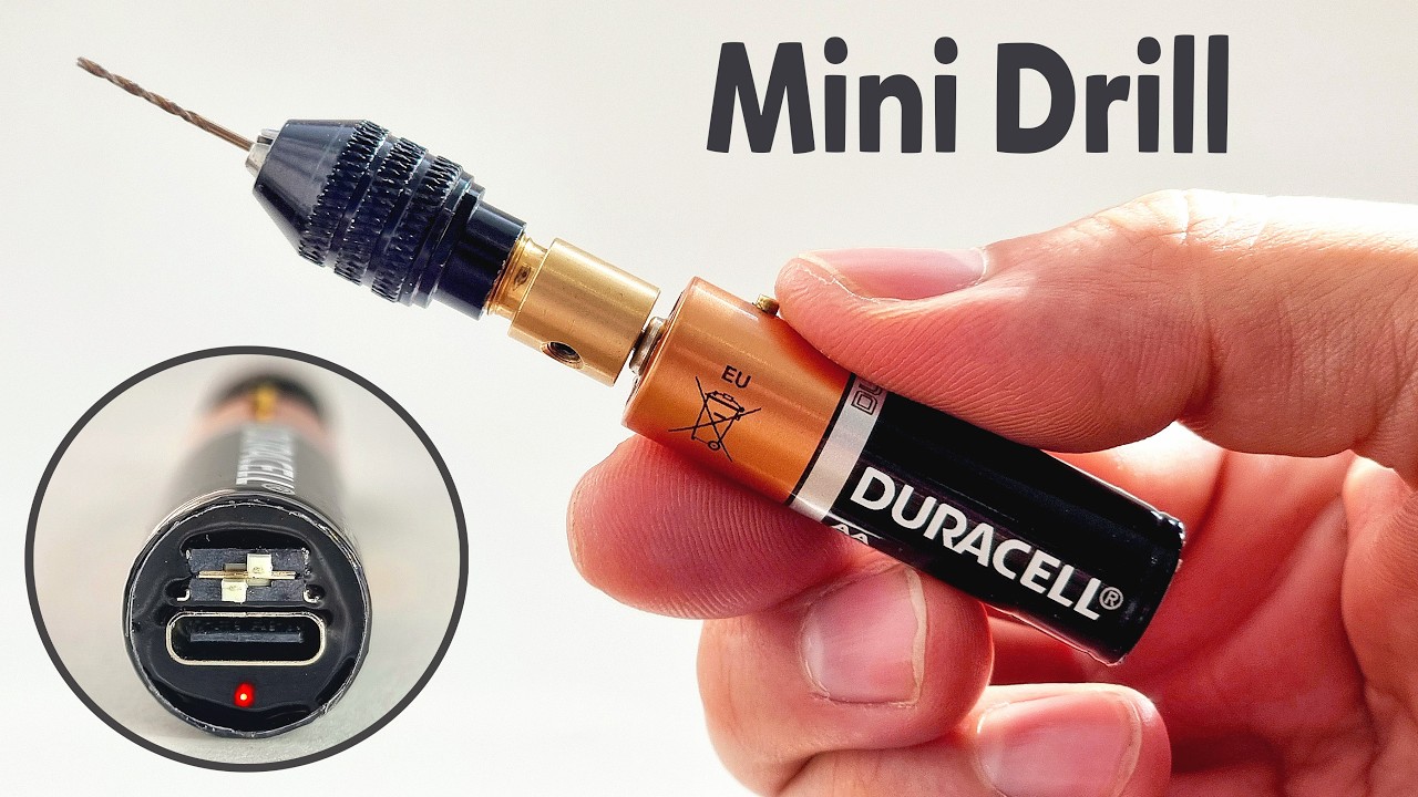 DIY Mini Drill - How to Make a Powerful Mini Drill - Rechargeable with ...