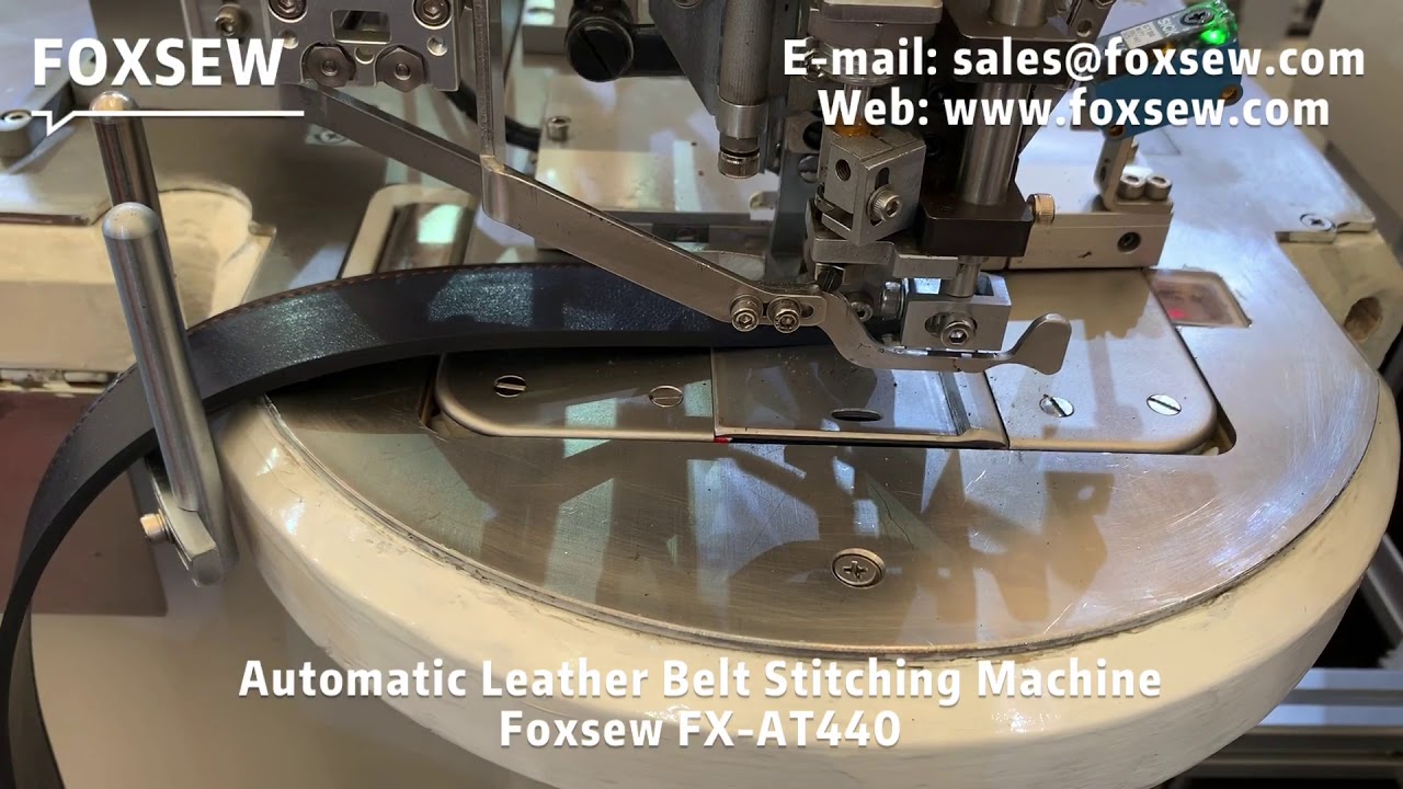 Automatic Leather Belt Stitching Machine - YouTube