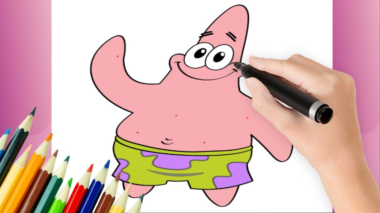 How to Draw Patrick Star Step by Step Easy - YouTube