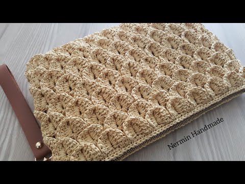 👛Kağıt İpten Timsah Sırtı (CROCODILE) Clutch Çanta Yapımı