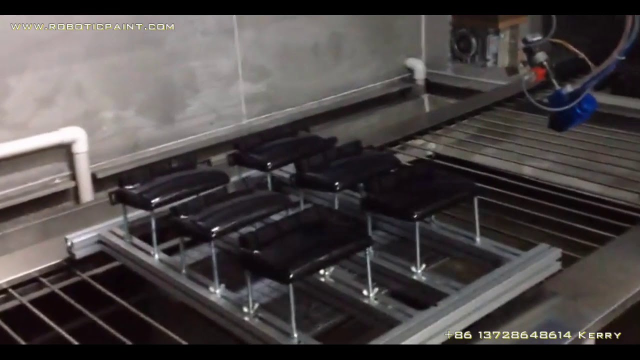 6 Axis Painting Machine Automatic Track on Conveyor Spraying - YouTube