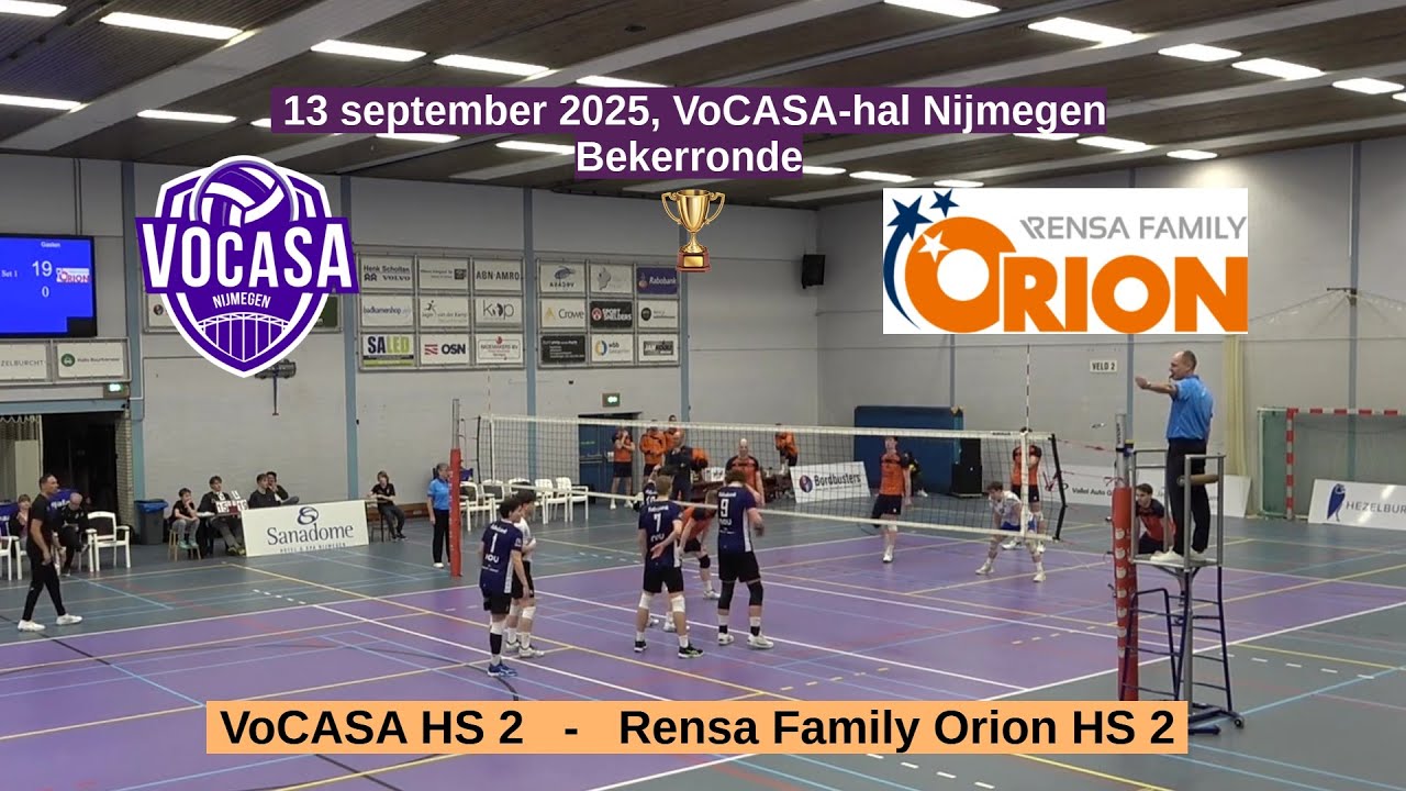 13 sep 2025 Bekerwedstrijd VoCASA H2 - Orion H2 (Topdivisie) - YouTube