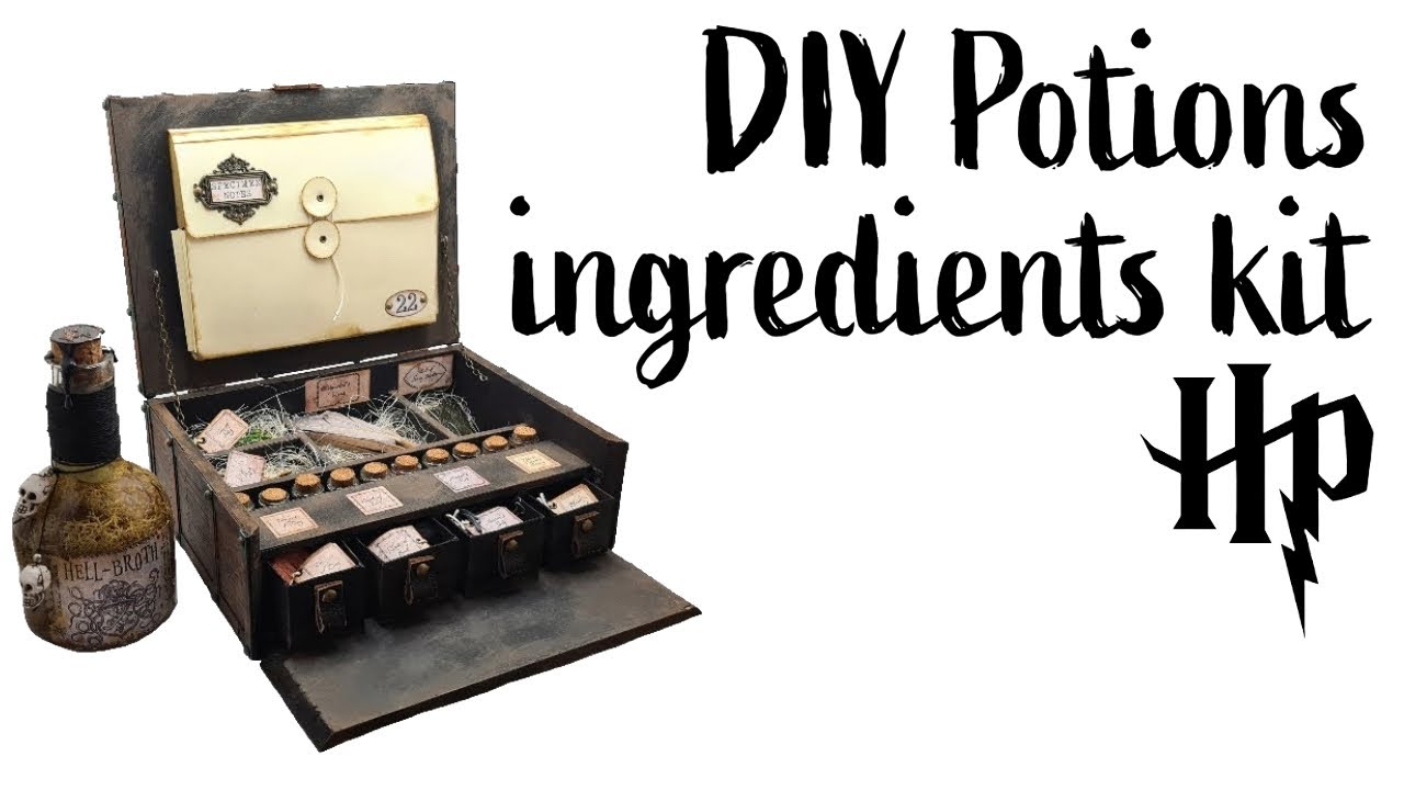 Harry Potter DIY POTION BOTTLE INGREDIENTS! | A collaboration with ...