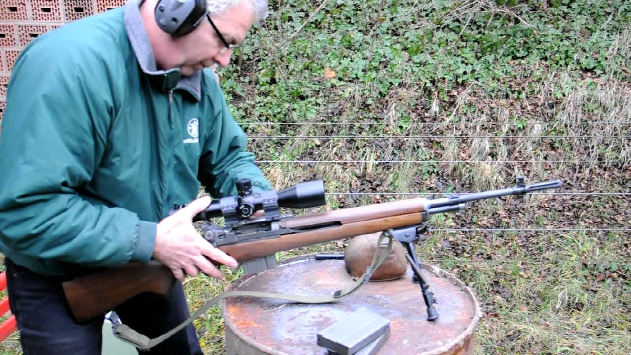Werle M1A - a modified M1 Garand Rifle (second prototype) - YouTube