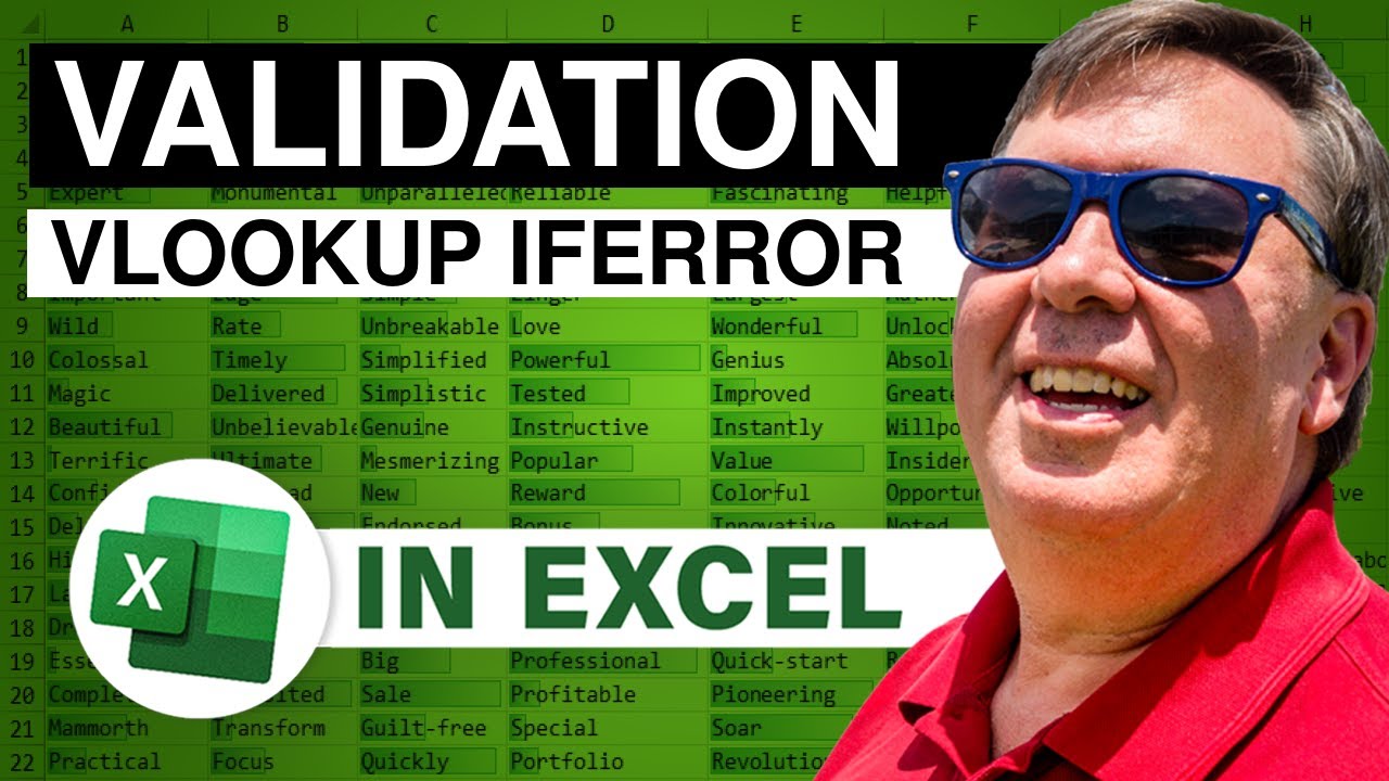 Trueling Excel Data Validation VLOOKUP And IFERROR Podcast 1651 trueling-excel-data-validation-vlookup-and-iferror-podcast-1651