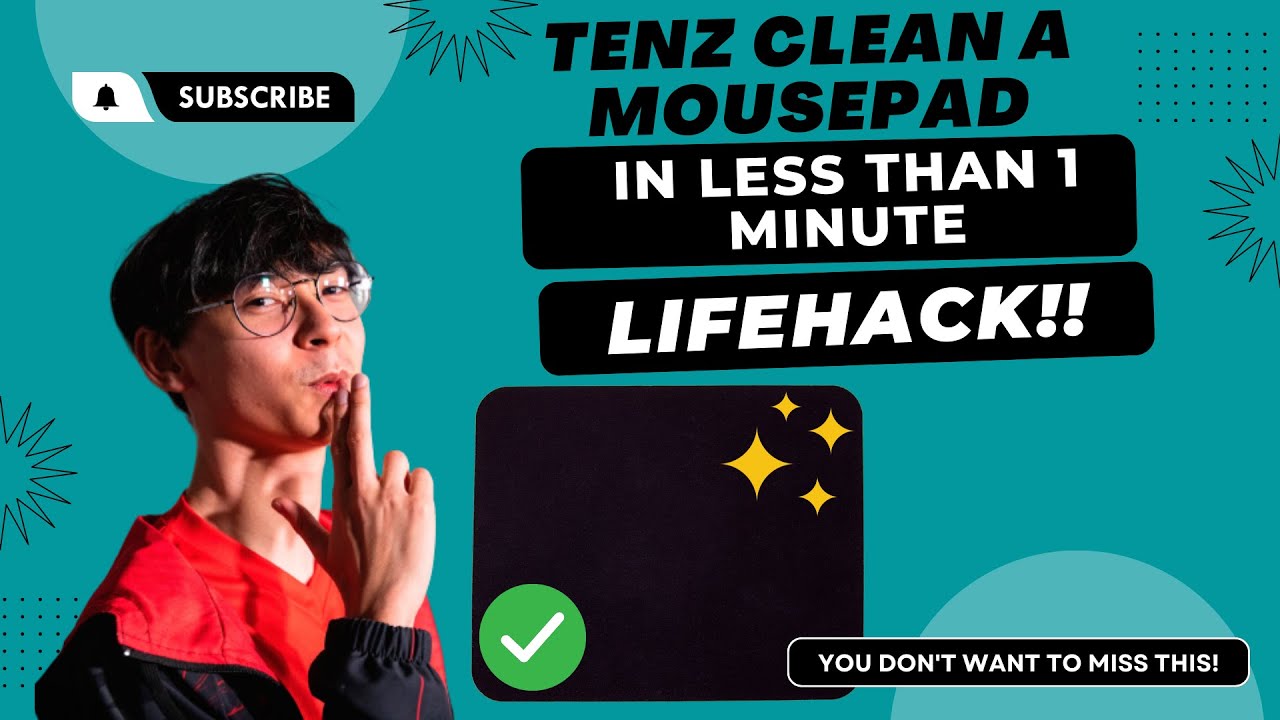 How SEN TenZ Clean Mousepad In Less Than 1 Minute (Lifehack/Tutorial ...
