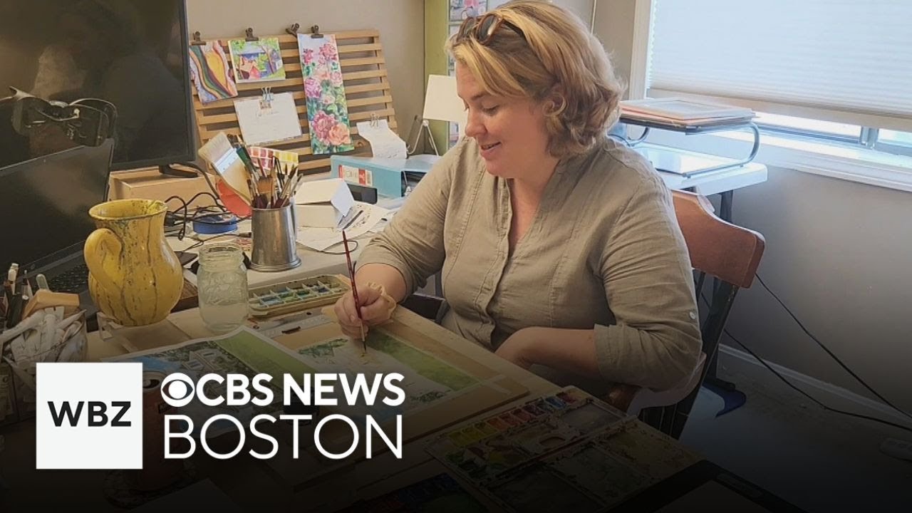 Lynn woman gives up career, follows dream of becoming artist - YouTube
