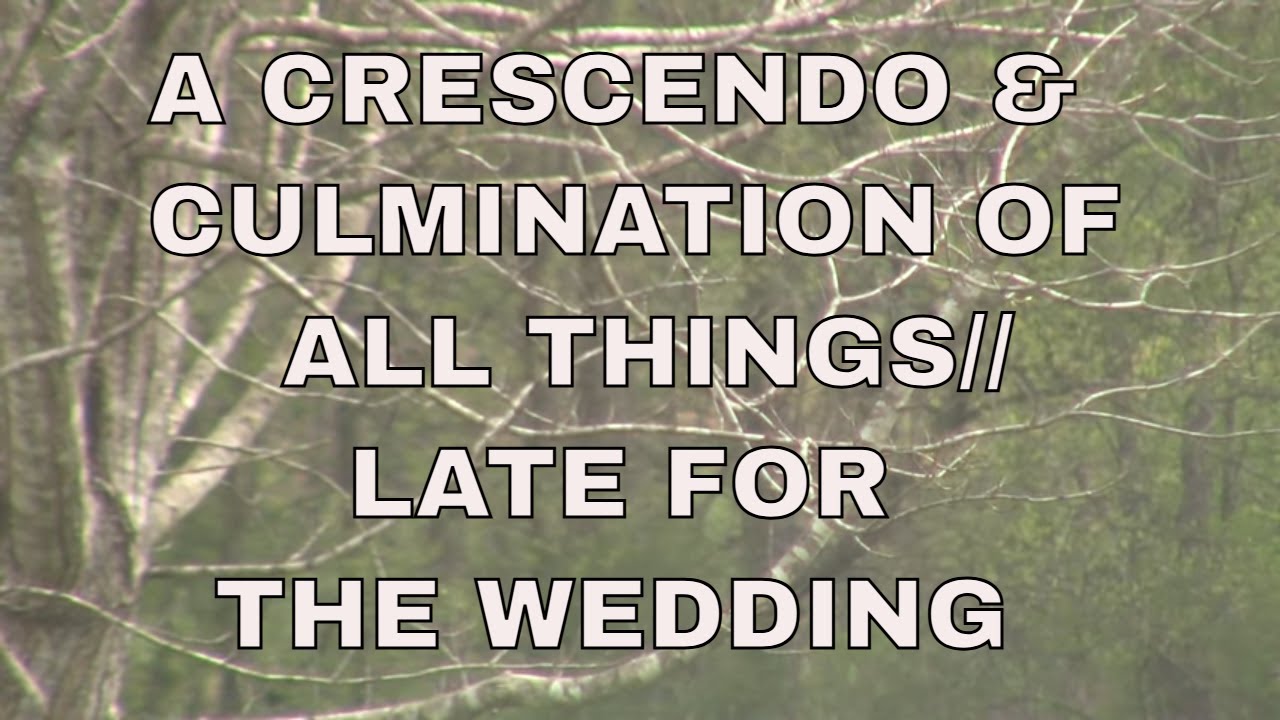 DREAM & MESSAGE: Late for the Wedding //A Crescendo & Culmination of ...