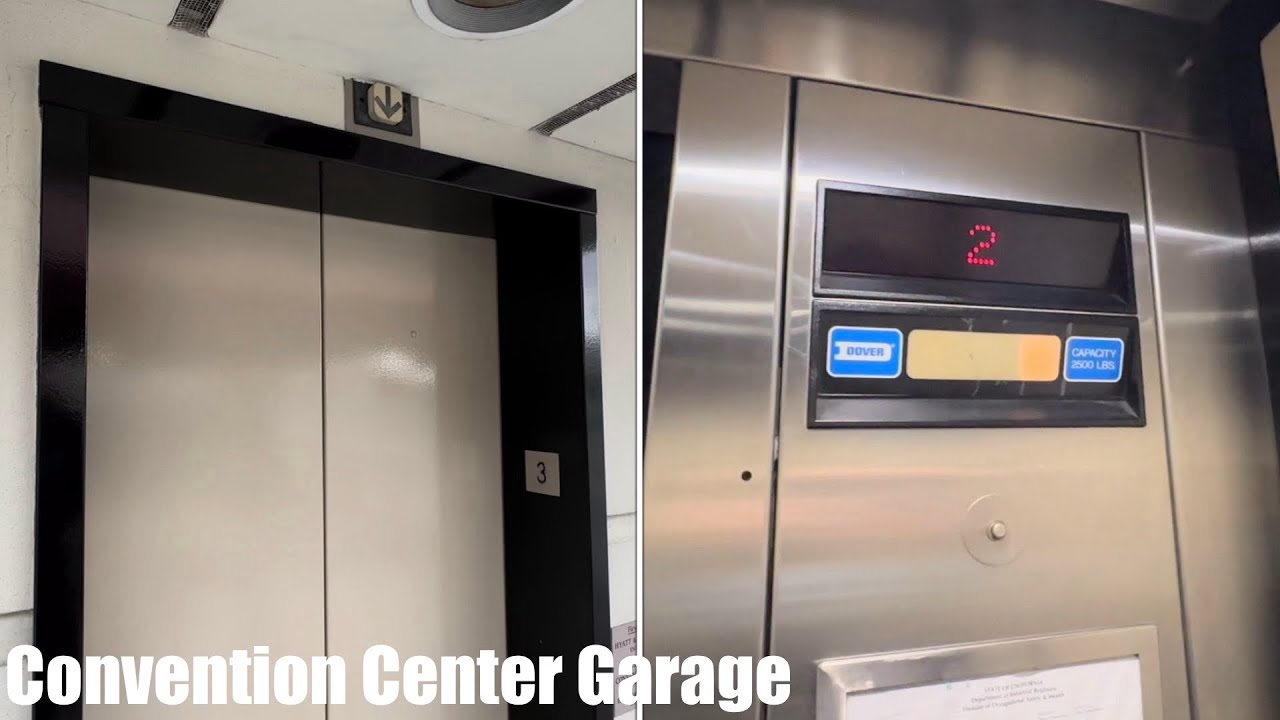 Weird Fan: Dover Hydraulic North Elevator @ Convention Center Garage, Santa Clara, CA - YouTube