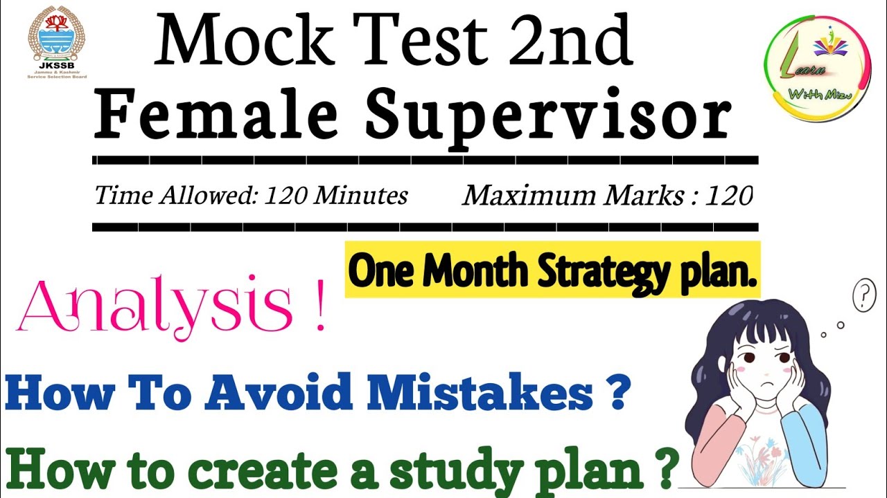 Full Length Mock Test 2 | For Jkssb | Female Supervisor Exam | Analysis ...