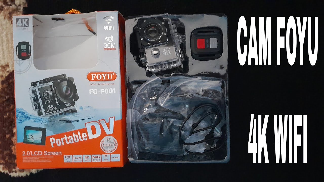 UNBOXING CAMERA FOYU 4K WIFI WATERPROOF - YouTube