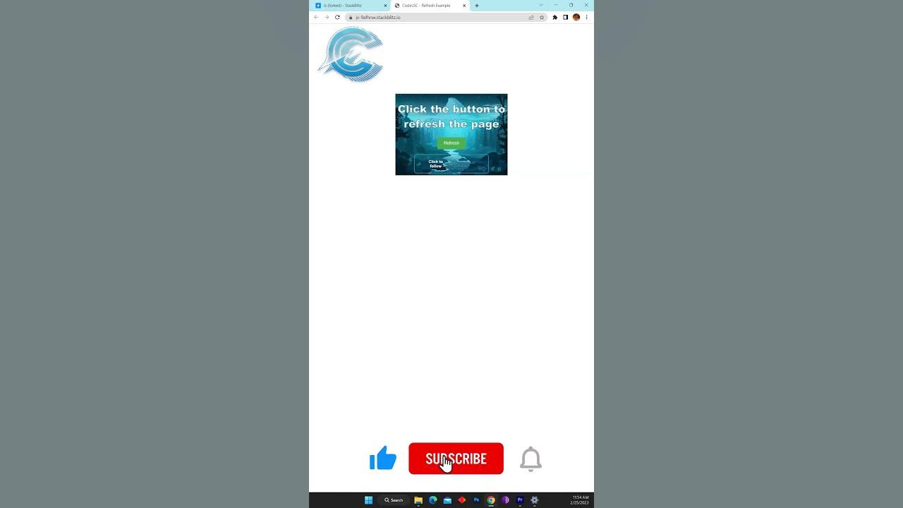 How To Refreshreload A Page With Javascript Using Chatgpt Codelsc Youtube 2608