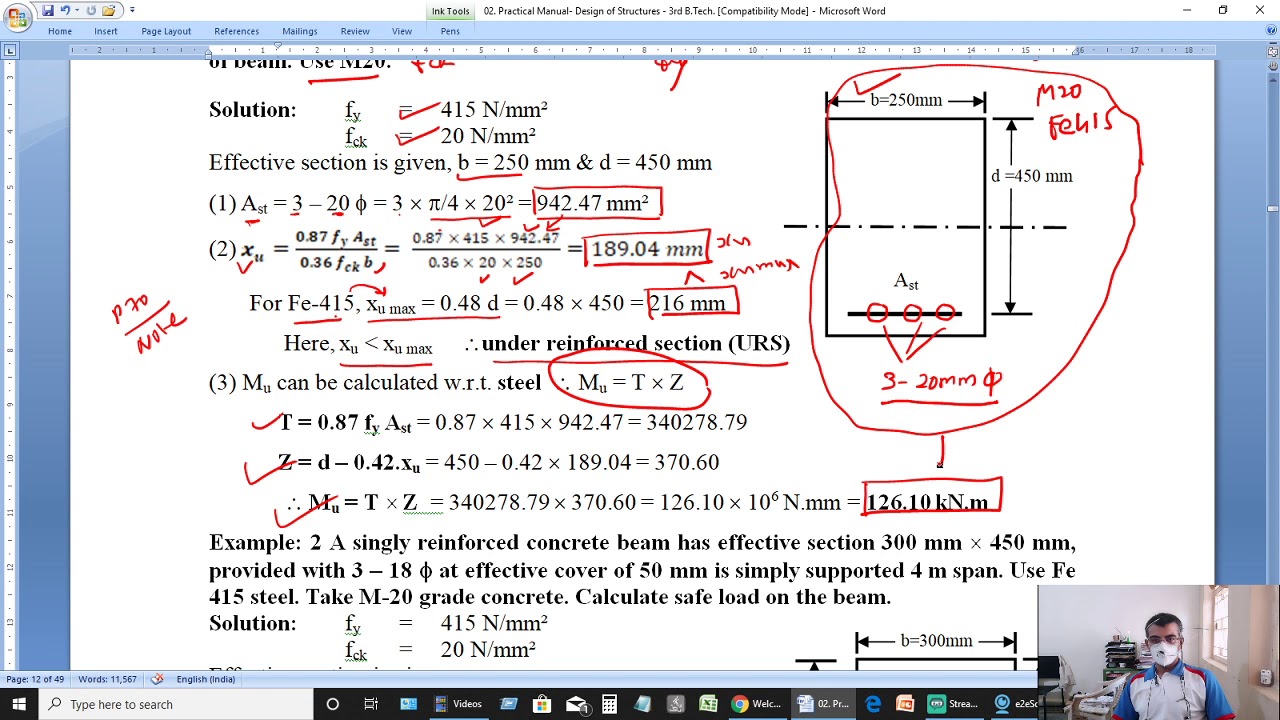 Singly RCC beam 2 - YouTube