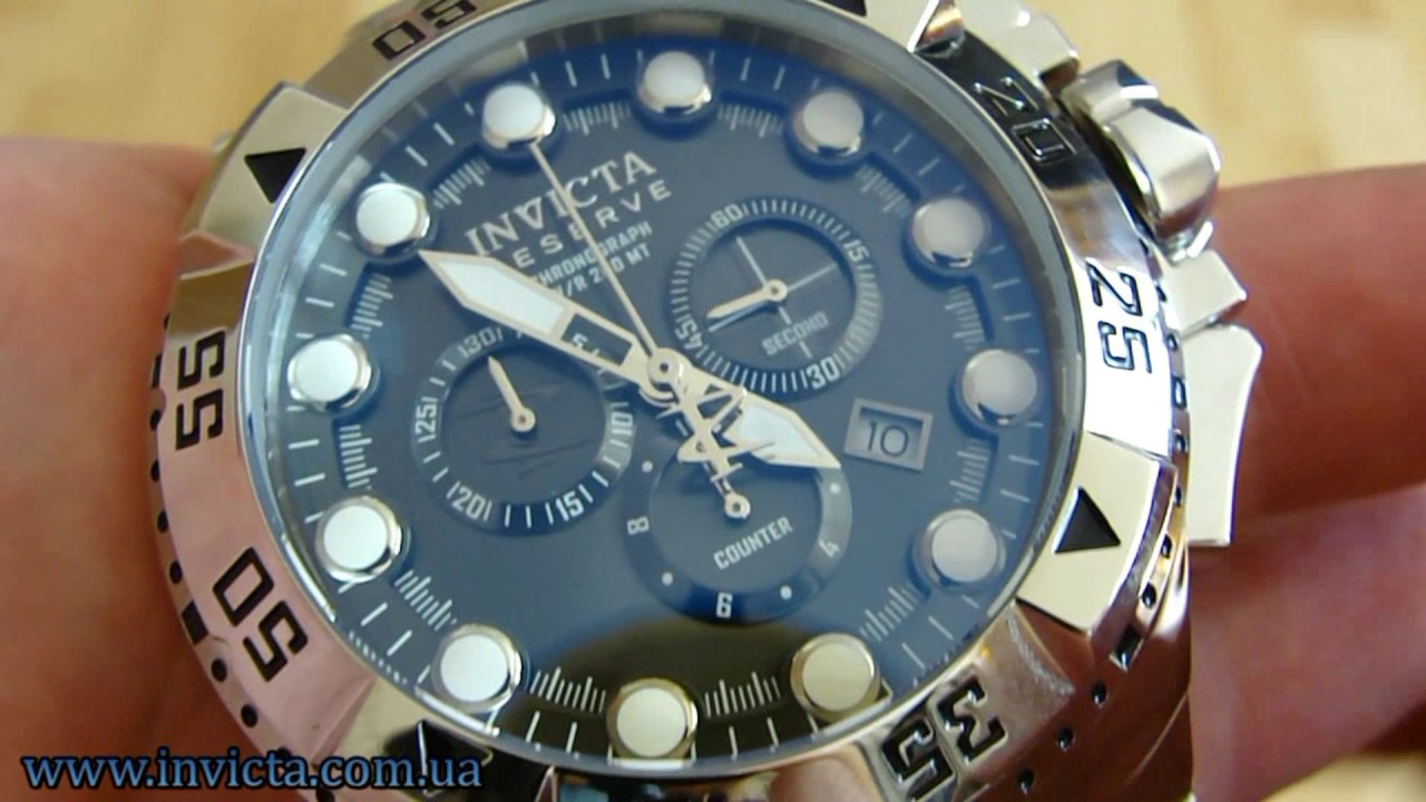 Invicta 13082 Reserve Excursion Swiss Movement Chronograph 200m - YouTube