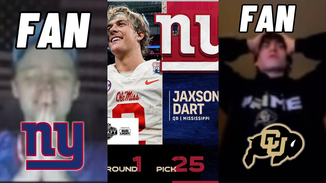 GIANTS FAN + COLORADO FAN REACTION TO JAXSON DART PICK - YouTube