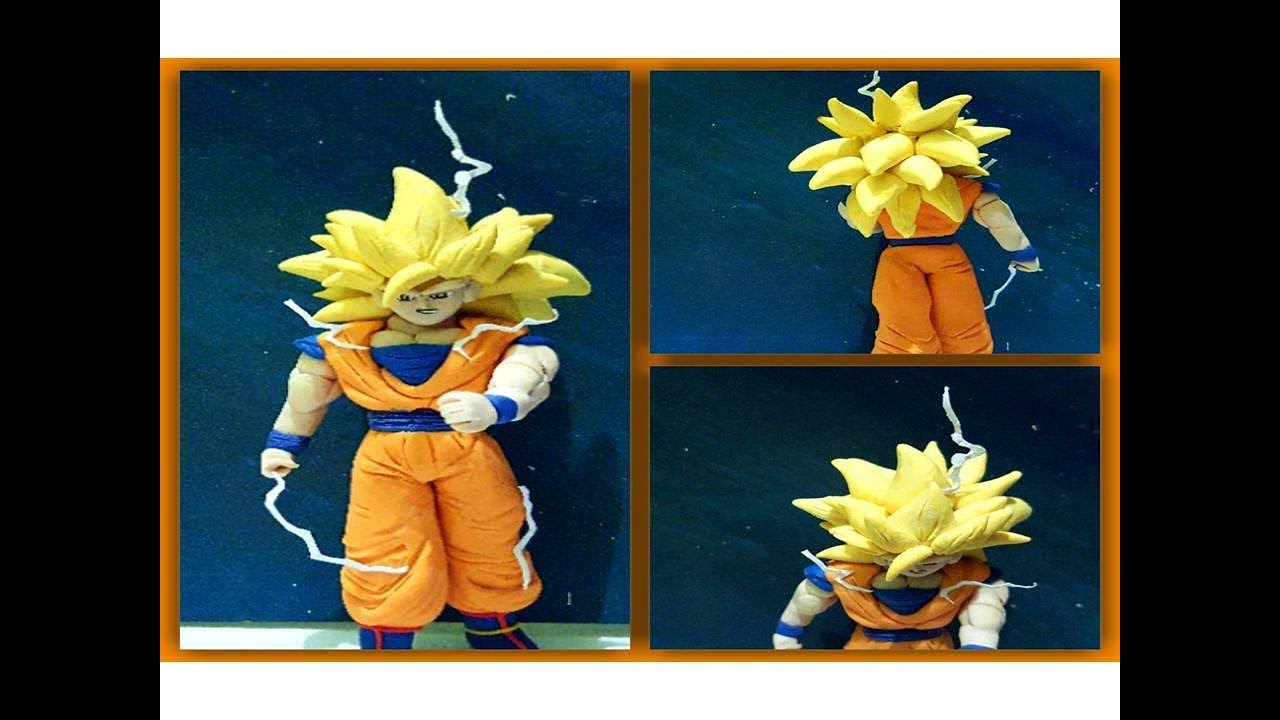 TUTORIAL: goku dfase 3 de plastilina ( polimer clay ) - YouTube