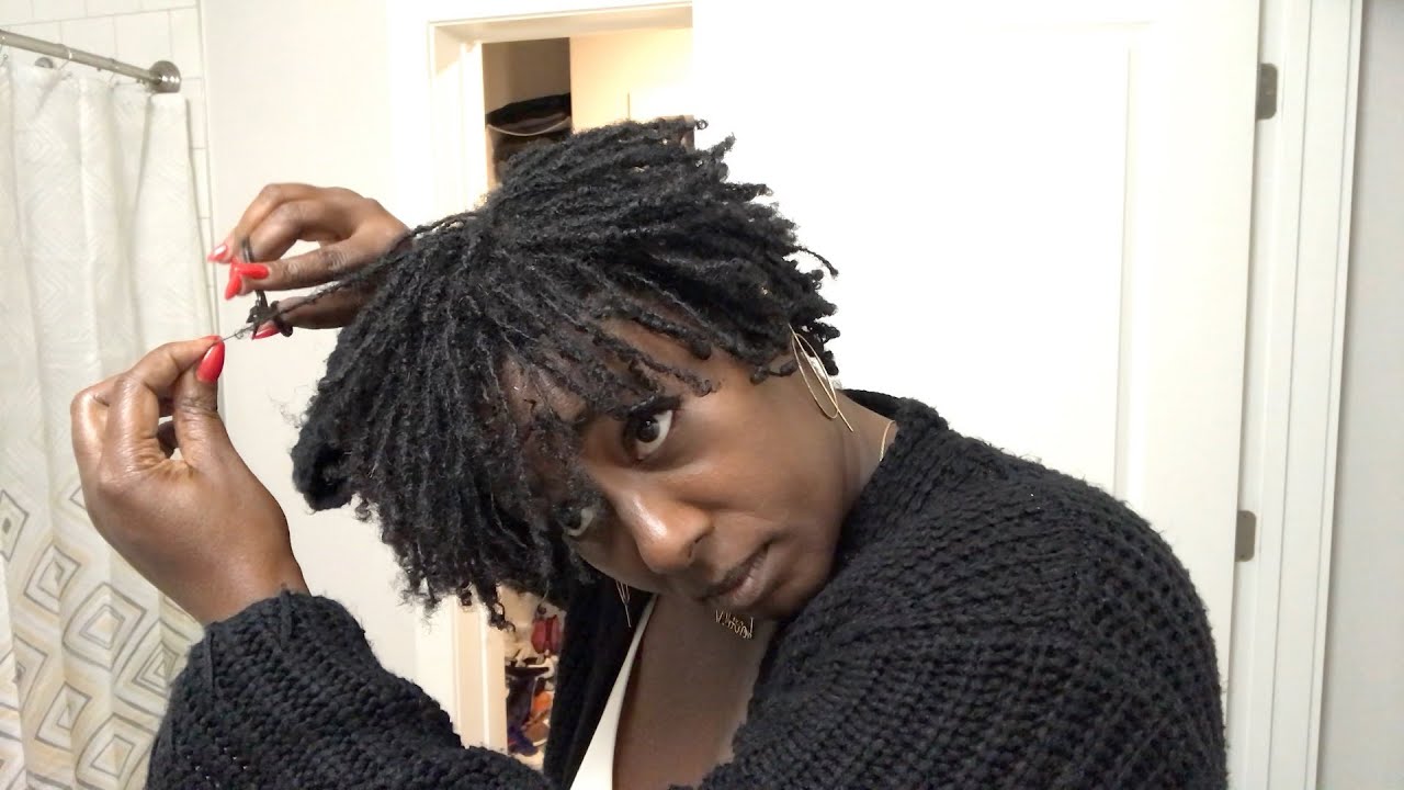 Watch Me Trim My Micro Locs . How to Trim Your Locs #taperedcut # ...