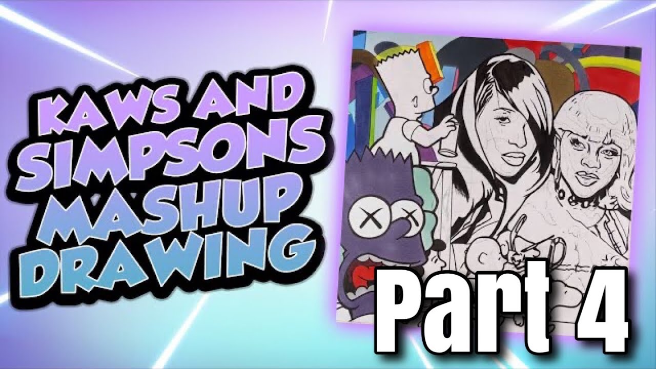 Kaws and Simpsons Mashup Drawing Tutorial for Beginner (Step by Step ...