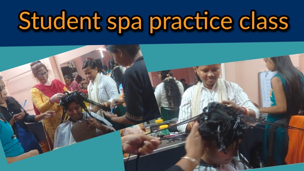 Student spa practice class | mini vlog video - YouTube