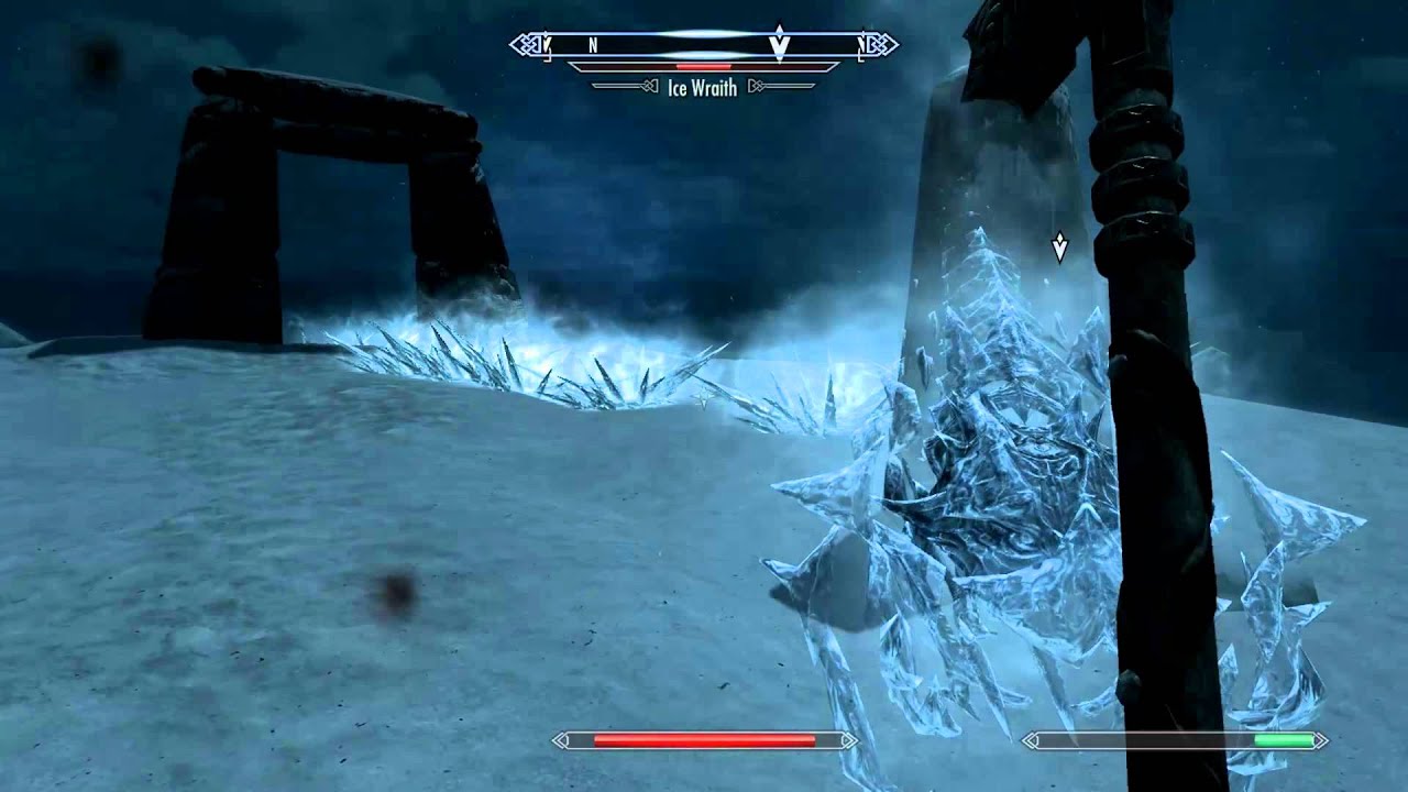 Skyrim - How to Kill the Ice Wraith - YouTube