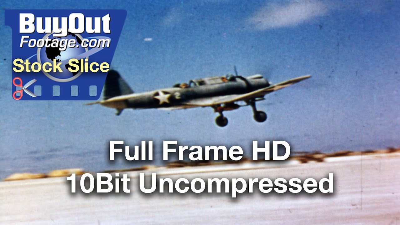 U.S. Fighter Planes Takeoff | Battle of Midway | WW2 Stock Footage ...