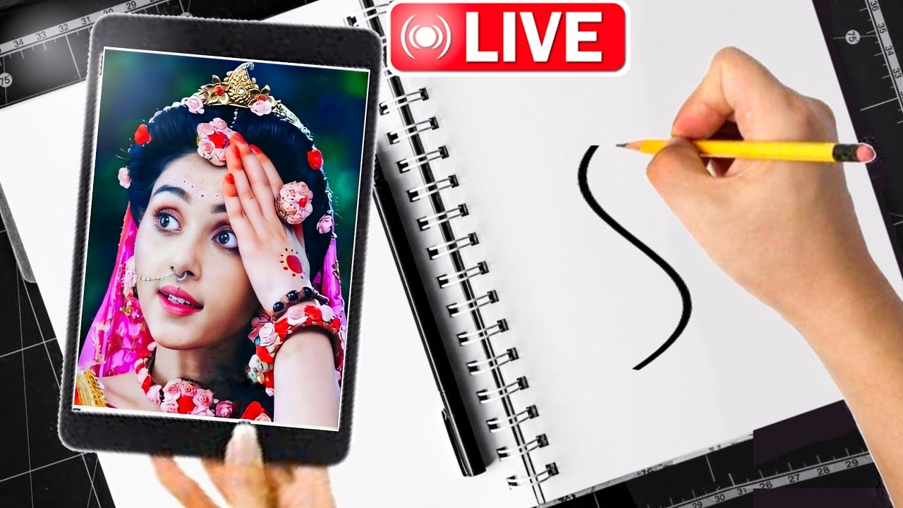 Radha Rani Drawing || Easy & Best Way to Draw Radha Rani Step by Step ...