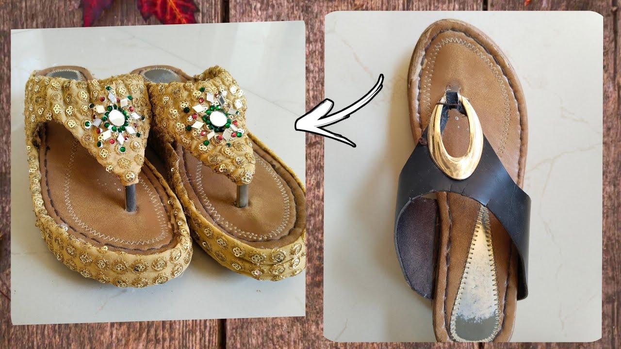 how can I reuse old sandals || reuse old chappal || DIY chappal ...