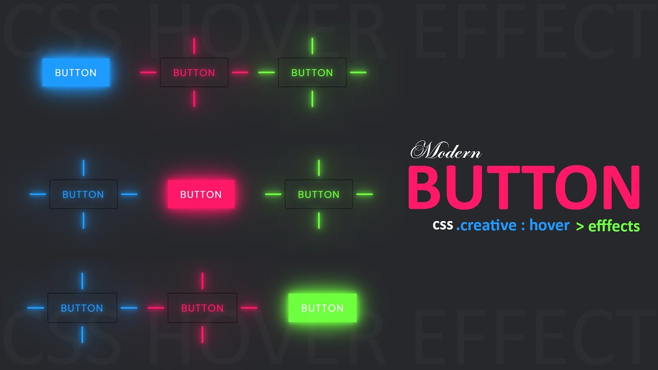 Modern Button Hover Effects Using Html And Css Youtube 6340