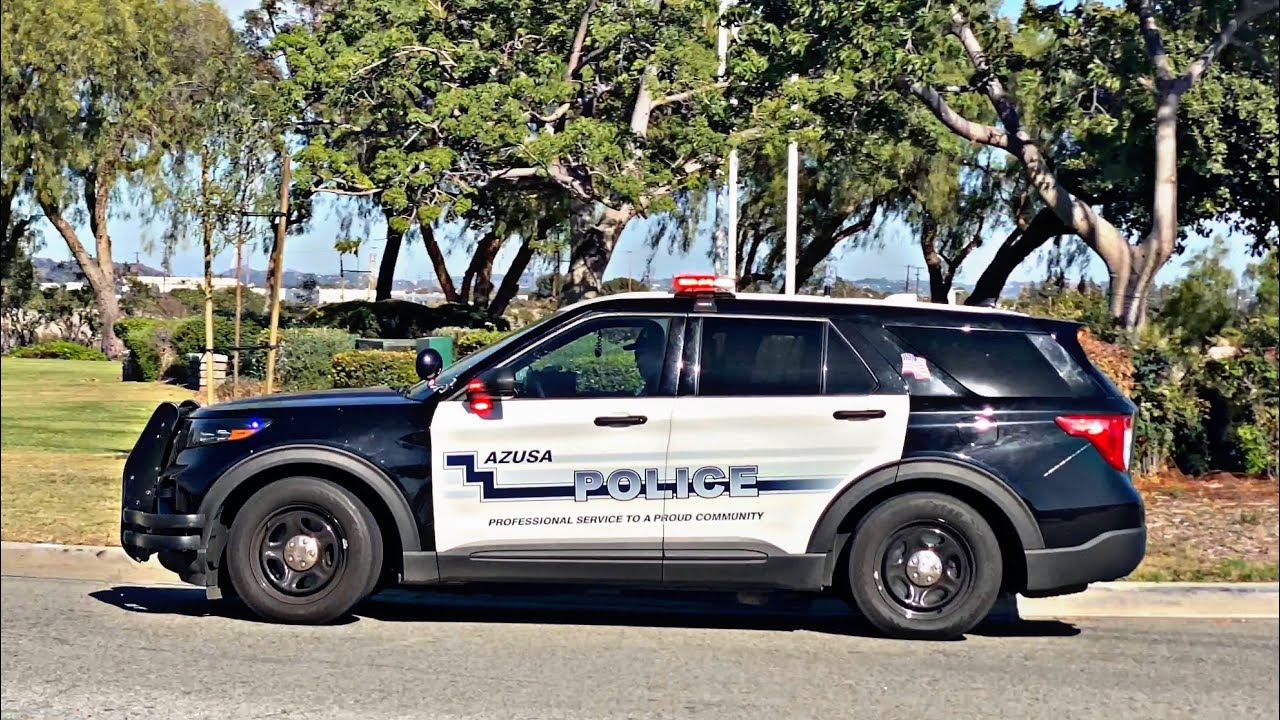 Azusa Police Ford Explorer Responding Code 3 - YouTube