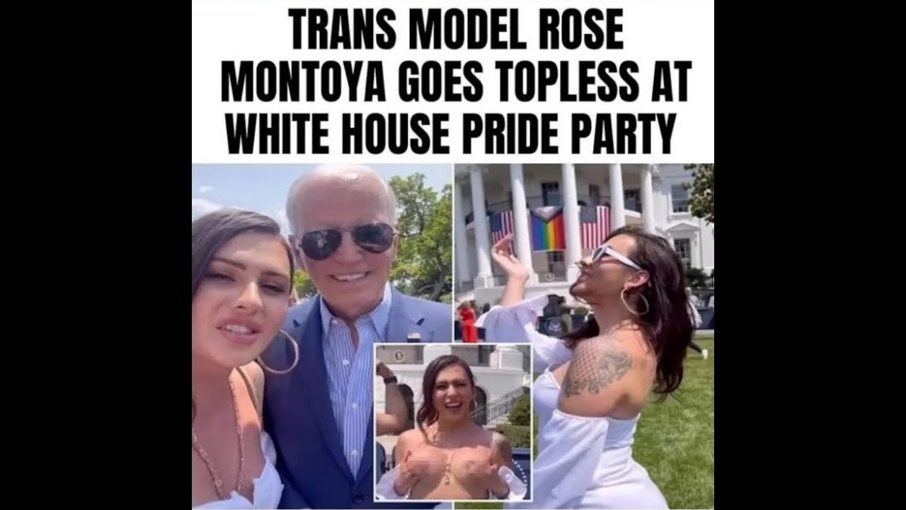 TRANS MODEL ROSE MONTOYA GOES TOPLESS AT THE WHITE HOUSE - YouTube
