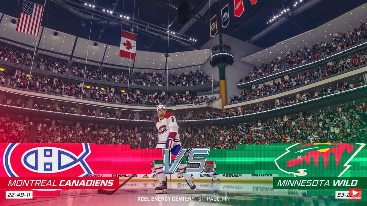 Montreal Canadiens vs Minnesota Wild 11/1/2022 NHL 23 Gameplay - YouTube