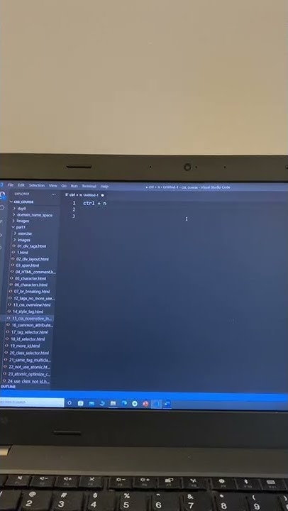 create HTML new page shortcut: Ctrl + n,Visual Studio Code Tips - YouTube