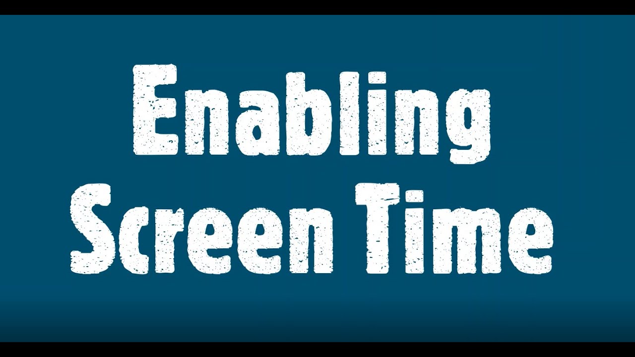 Screen Time Tutorial - YouTube
