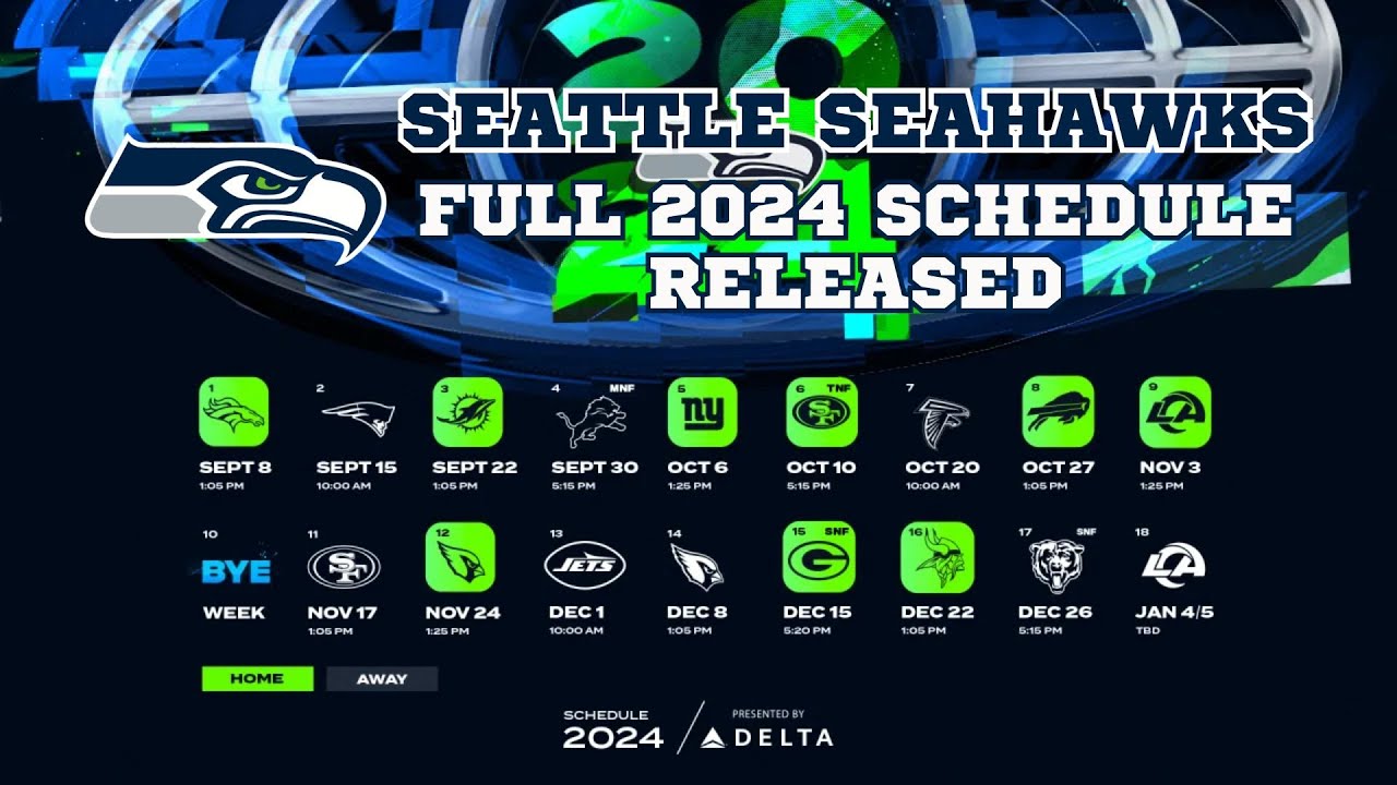 Seattle Seahawks 2024 NFL Schedule Released - YouTube